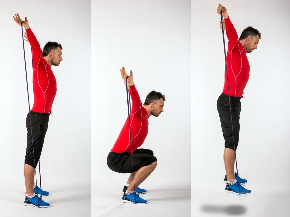 Overhead Band Squat Jump – GT Strefa Trenera